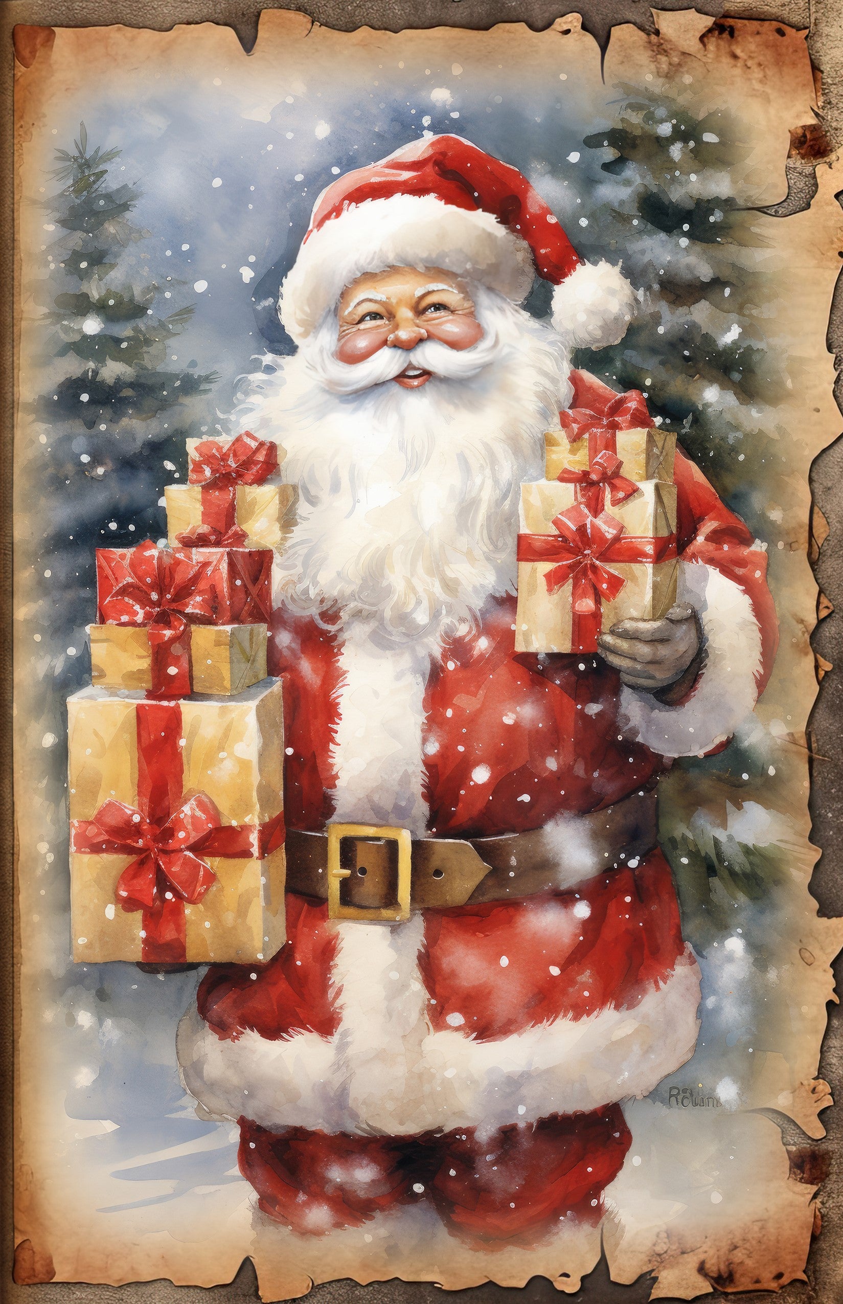 Counted Cross Stitch Santa Claus - 1 Digital Download